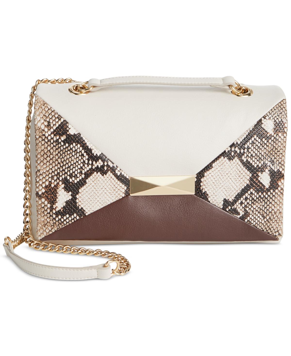 INC International Concepts Ajae Flap Small Snake Colorblock in Natural ...