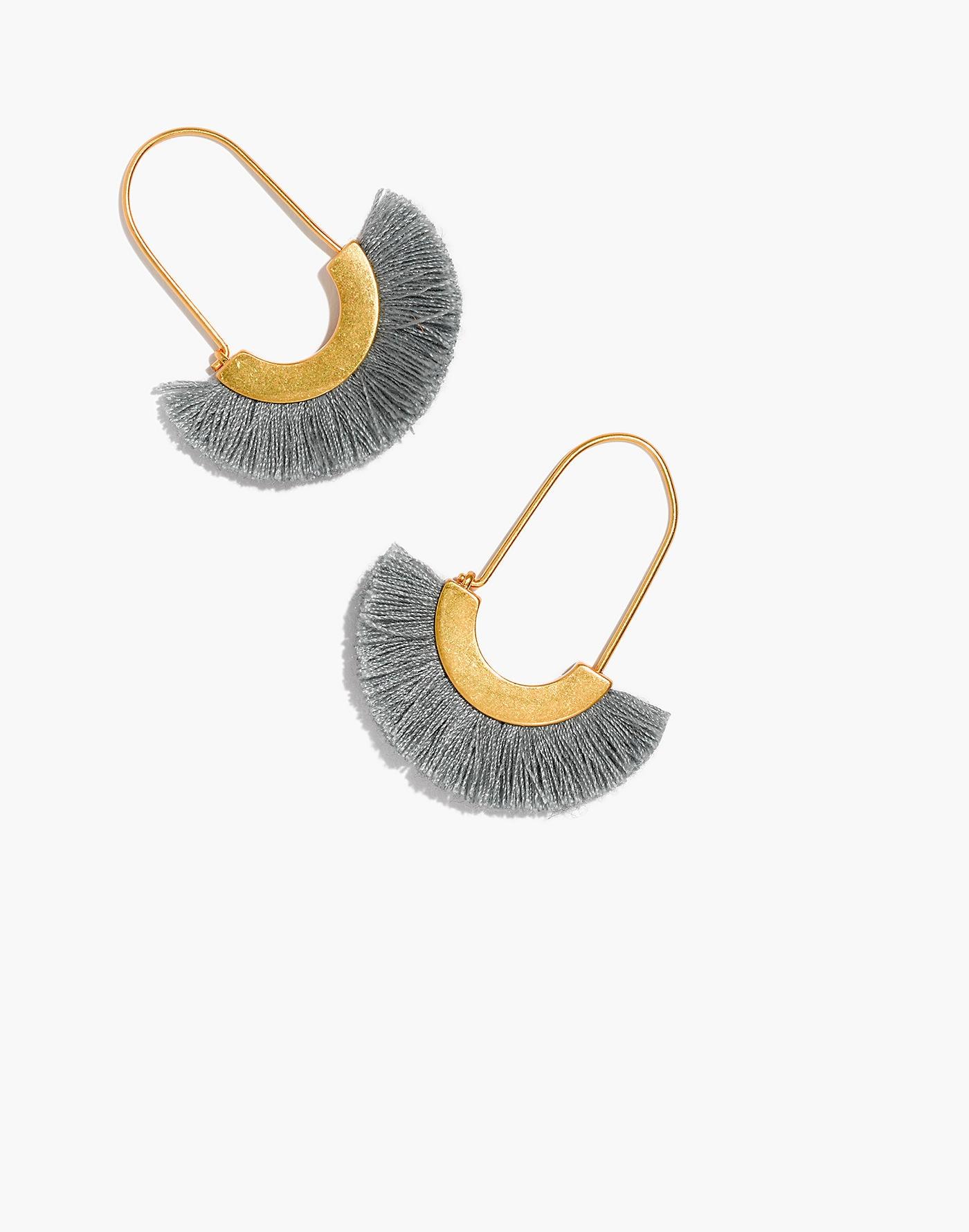 Madewell arc wire fringe earrings store