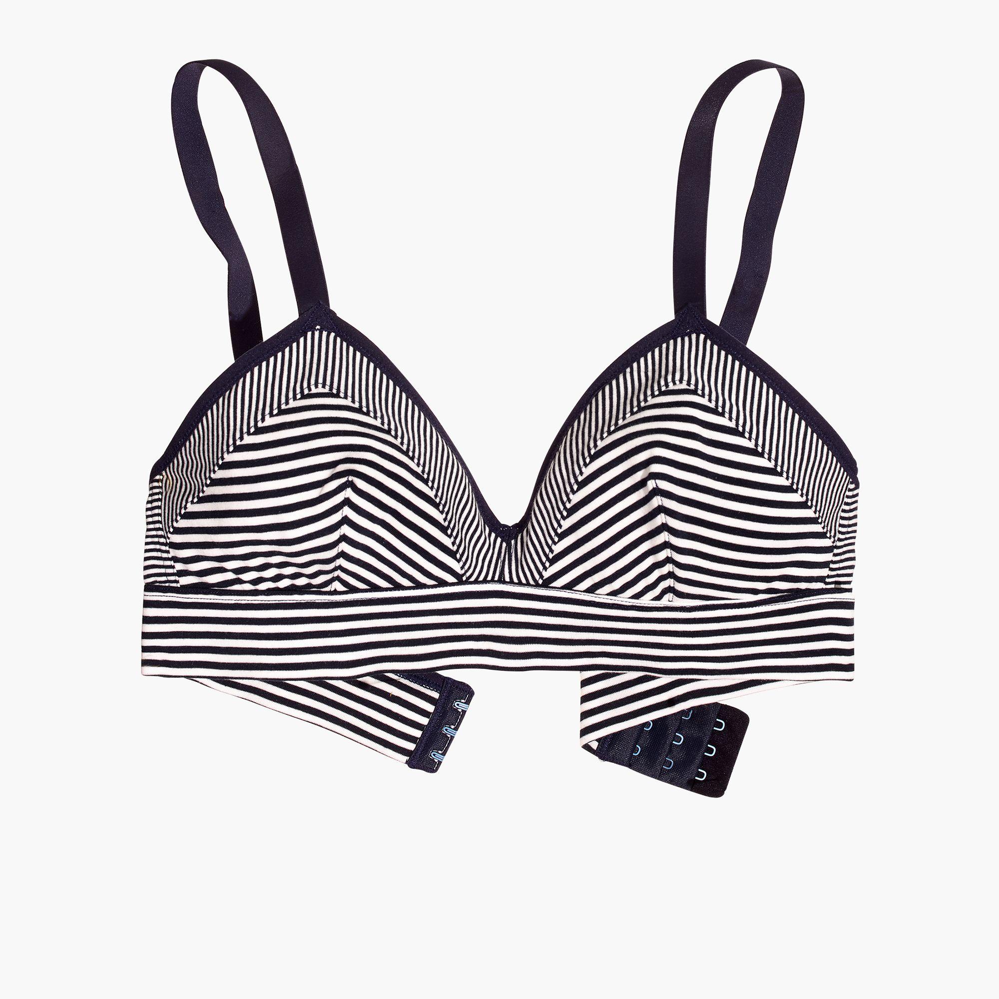 Lyst Madewell Cotton Modal® Kerri Longline Bralette In Stripe Mix In Blue