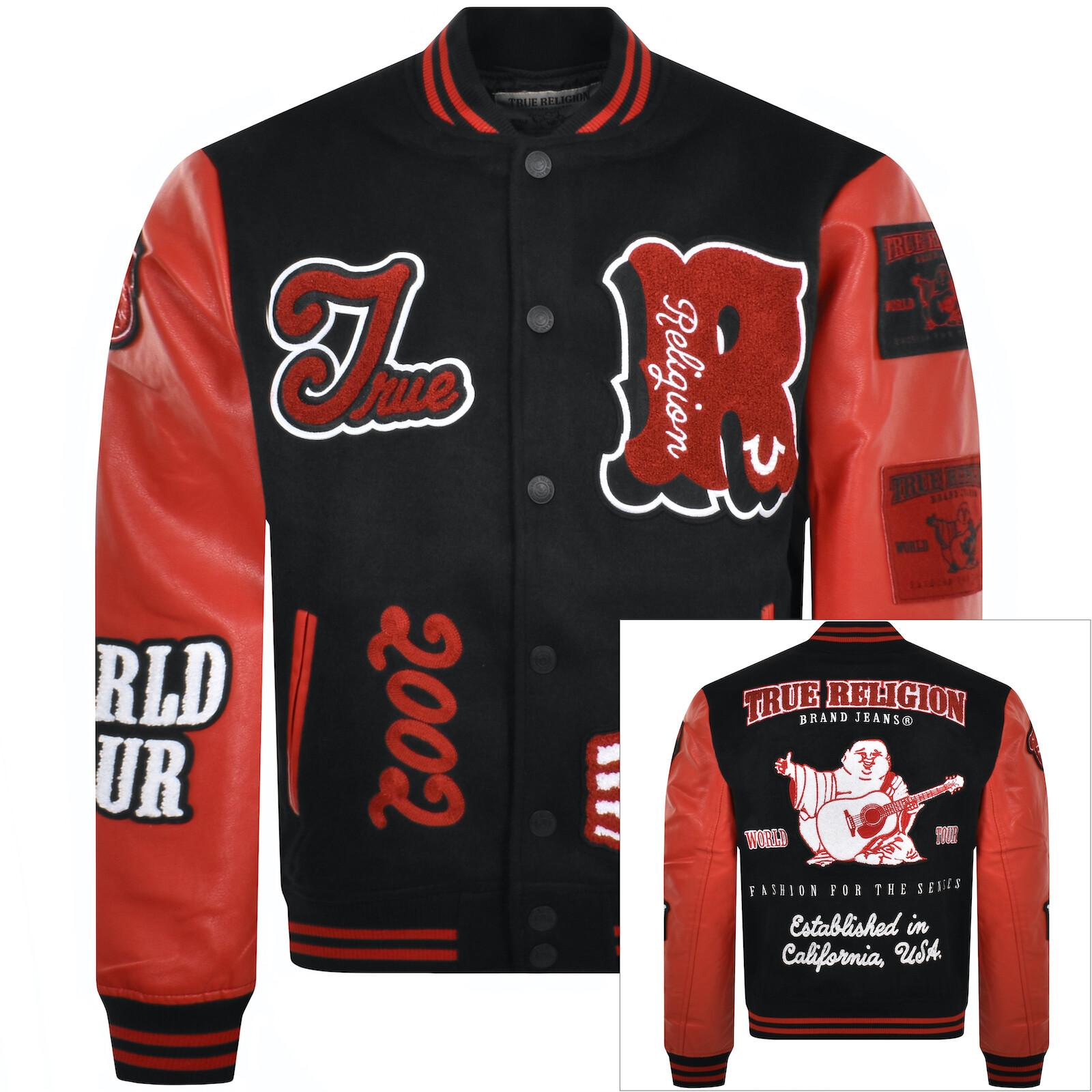 True Religion True Religio Varsity Jacket Jet in Red for Men | Lyst
