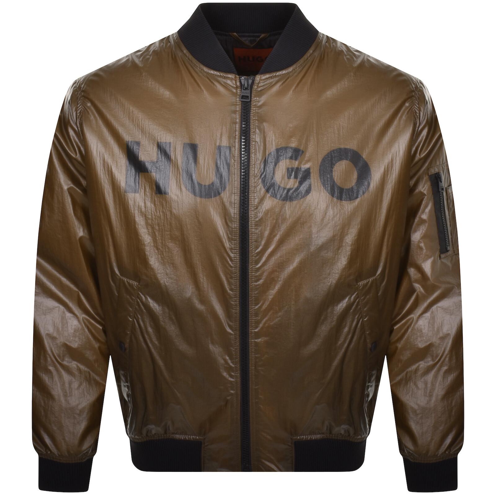 HUGO Byler Puffer Jacket in Brown for Men | Lyst