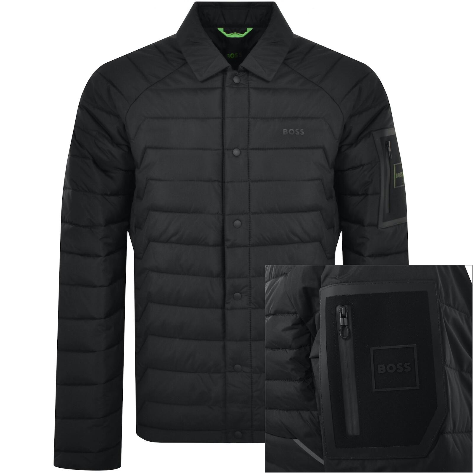 BOSS Quilted Water-Resistant Jacket in Black for Men | Lyst