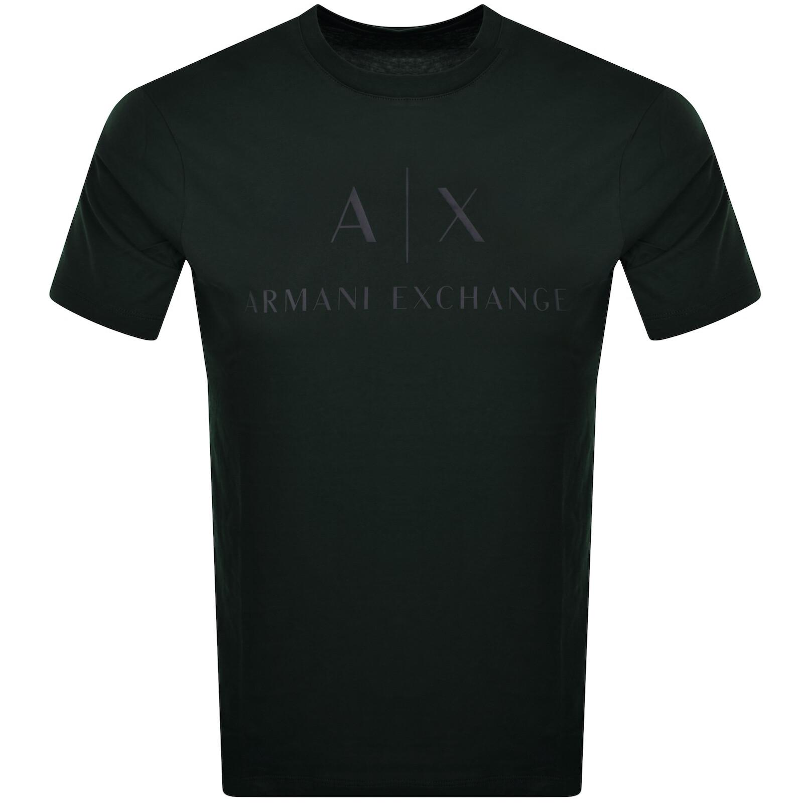 ARMANI EXCHANGE Slim Fit Logo T Shirt in Black for Men | Lyst UK