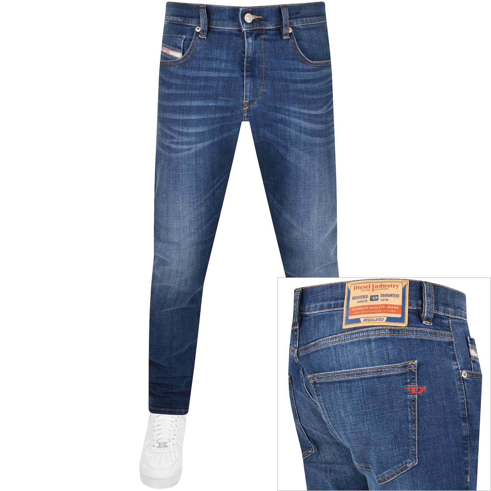 DIESEL D Strukt Slim Fit Mid Wash Jeans in Blue for Men | Lyst