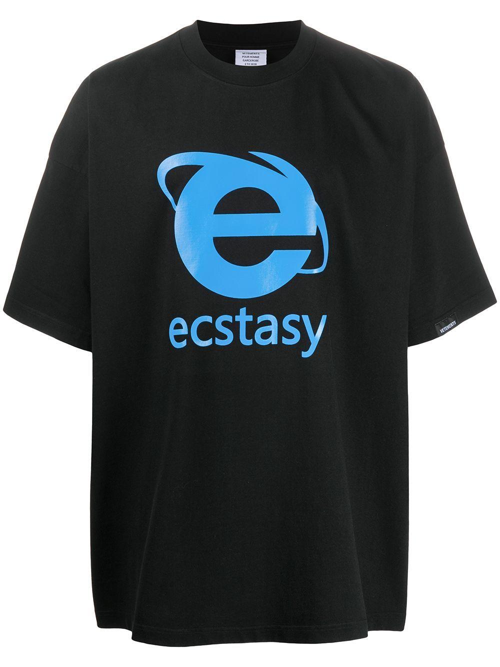 Vetements Cotton Ecstasy Logo T-shirt Black - Lyst