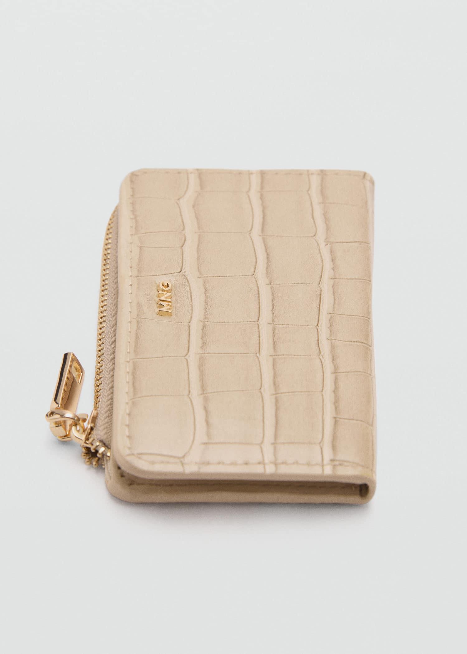 Mango Crocodile-effect Wallet Ivory in Natural | Lyst UK