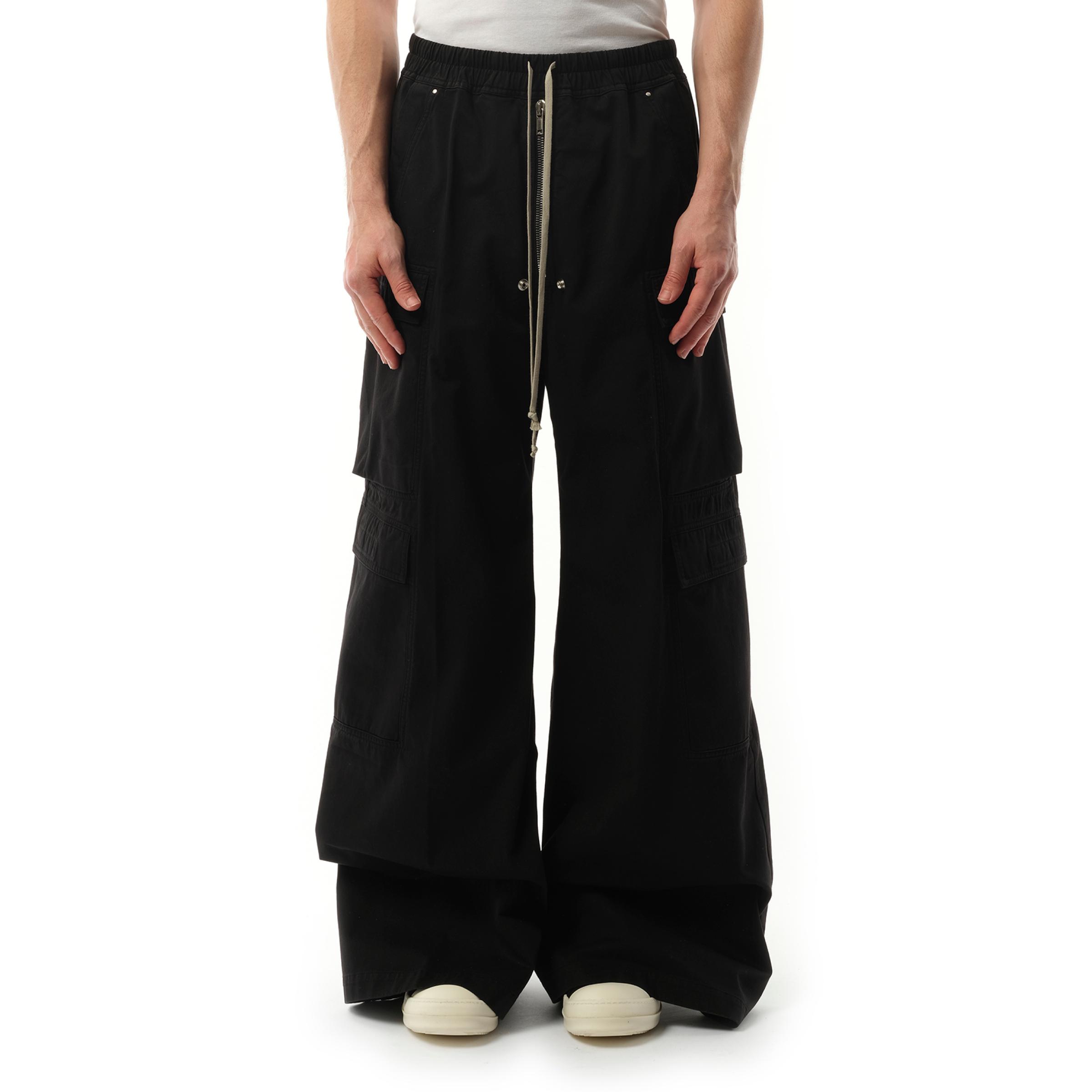 Rick Owens Twill Double Cargo Jumbo Bela Pants, , 100% Cotton in Black ...