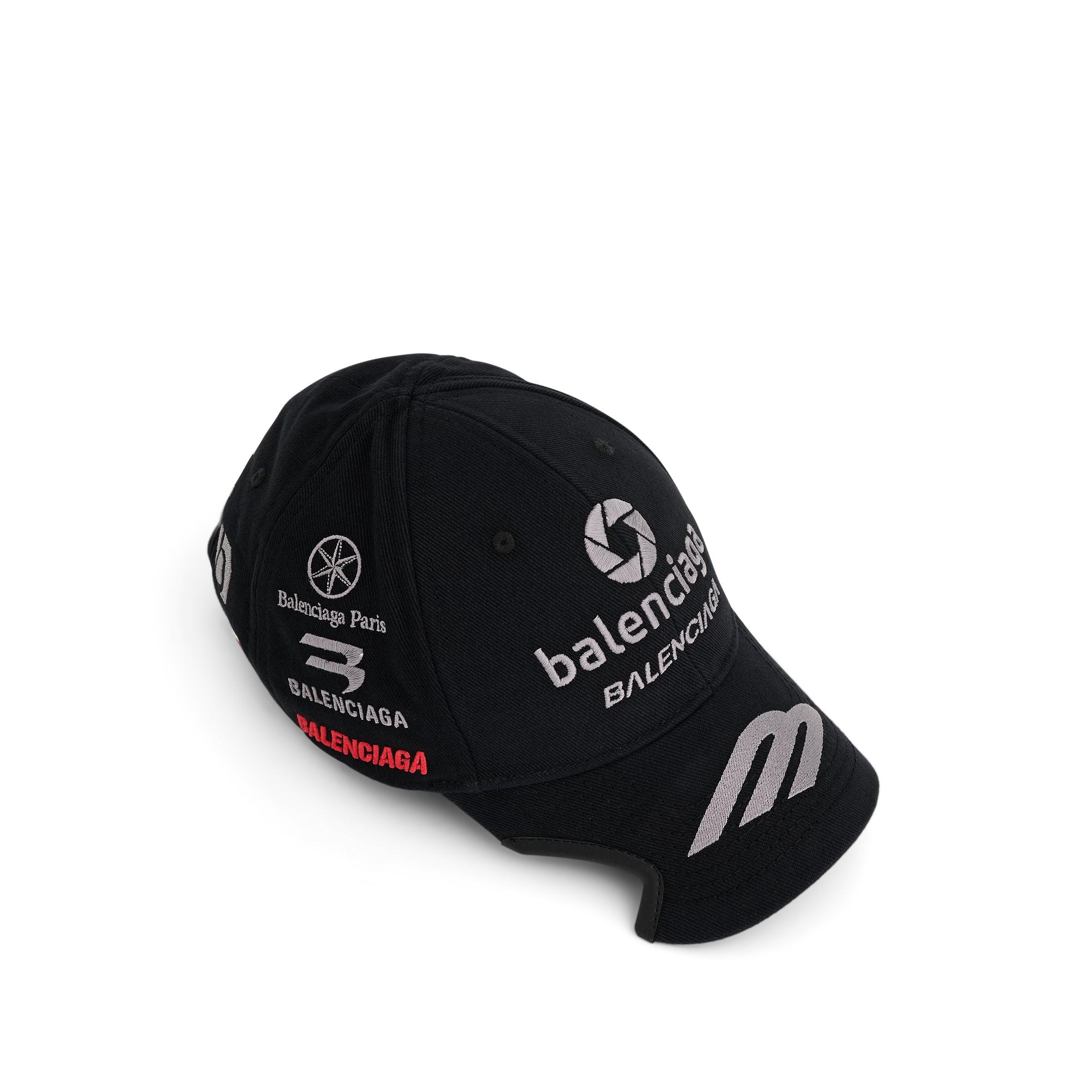 Balenciaga 'Racer Cap, , 100% Cotton, Size: Small in Black Balenciaga 'Racer Cap, , 100% Cotton, Size: Small in Black