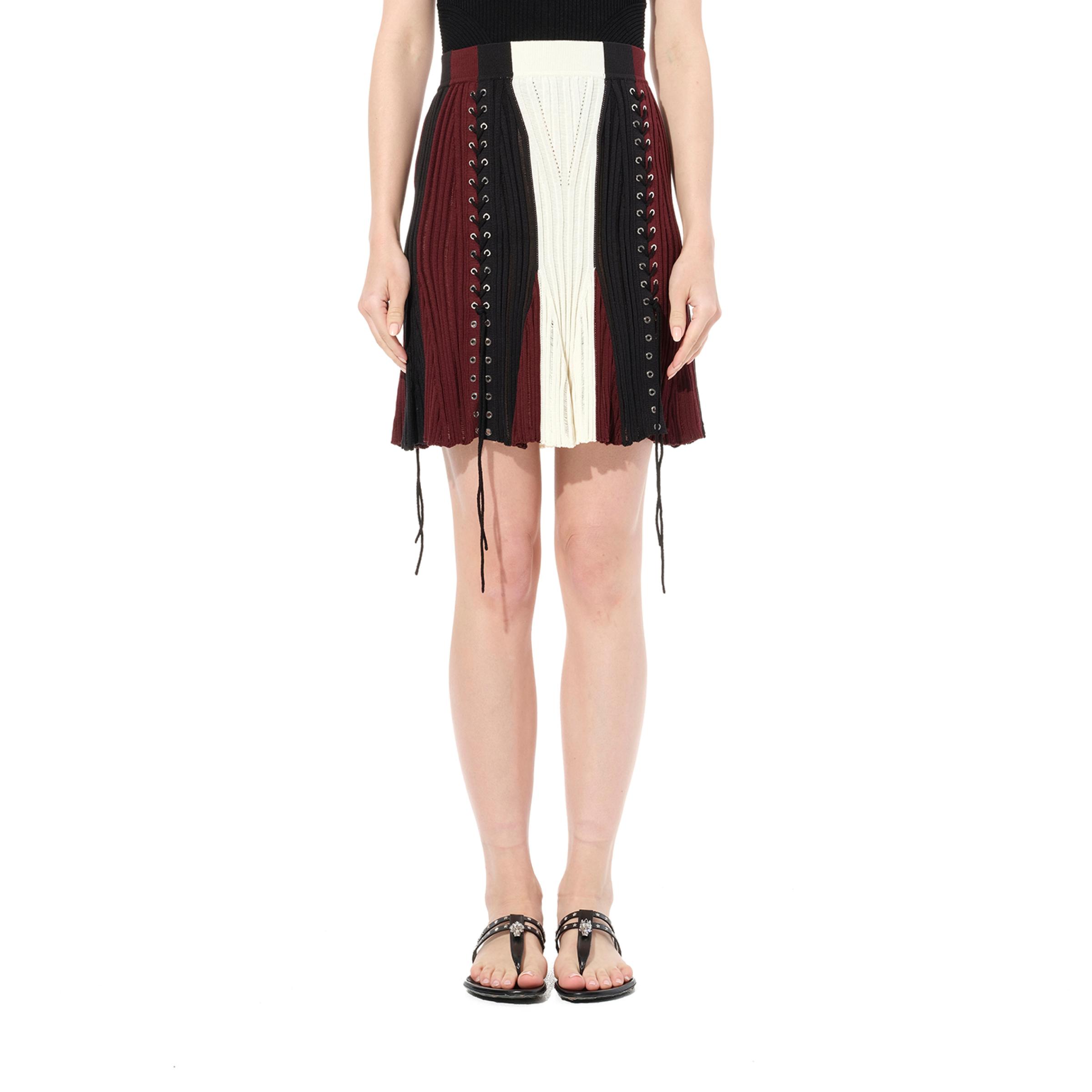 Alexander McQueen 'Laddered Mini Skirt, , Size: Small in Black | Lyst UK