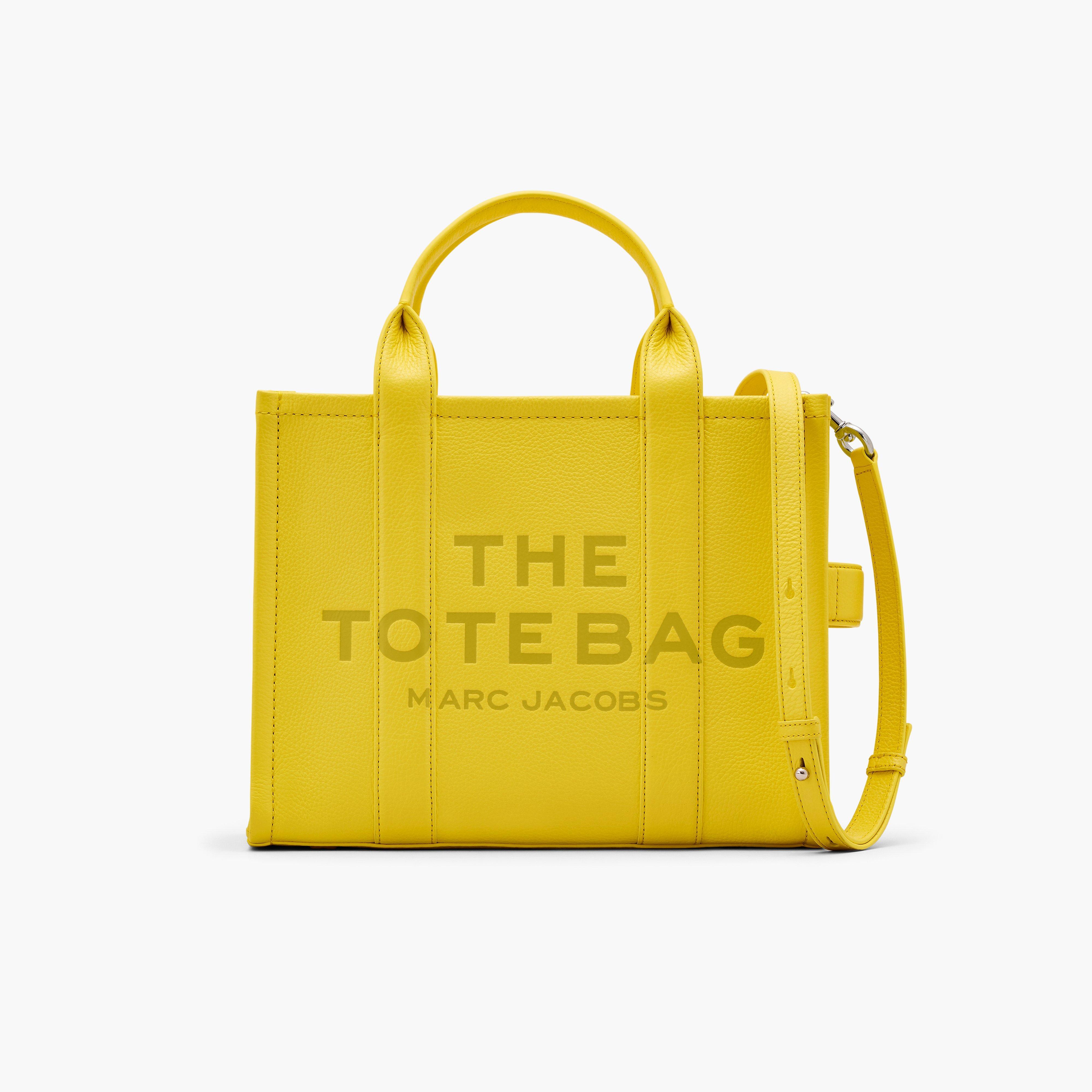 Marc Jacobs The Leather Medium Tote Bag in Yellow | Lyst