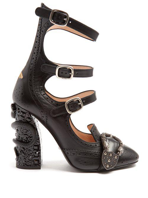 Gucci Queercore Brogue Pumps 110 in Blue | Lyst