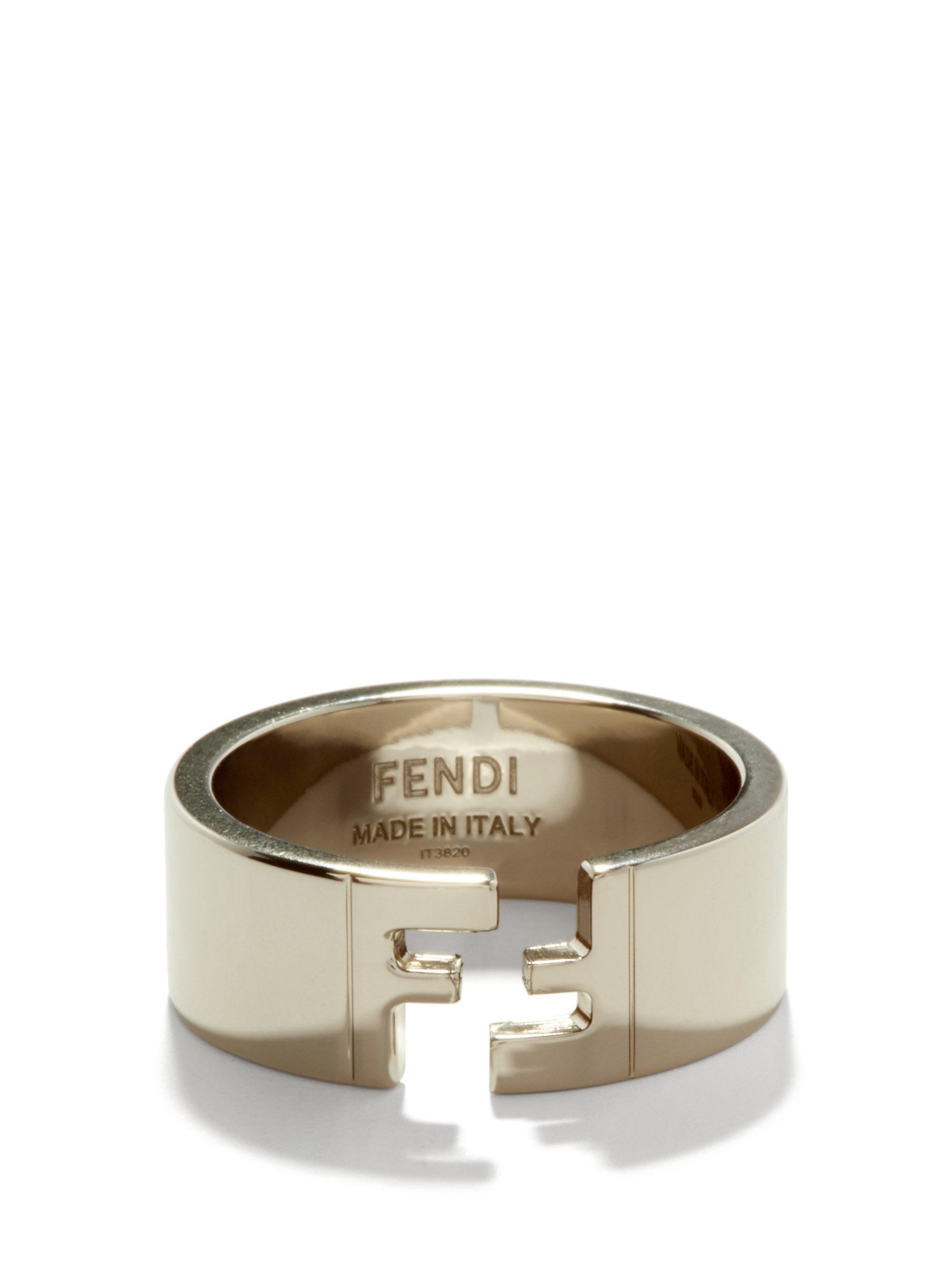 Fendi logo detail ring store