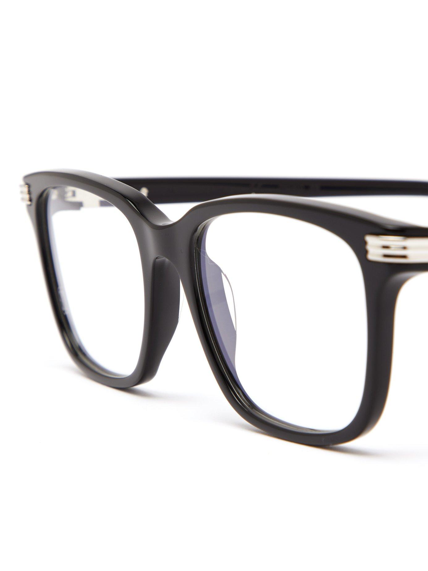 Cartier C De Cartier D Frame Acetate Glasses In Black For Men Lyst
