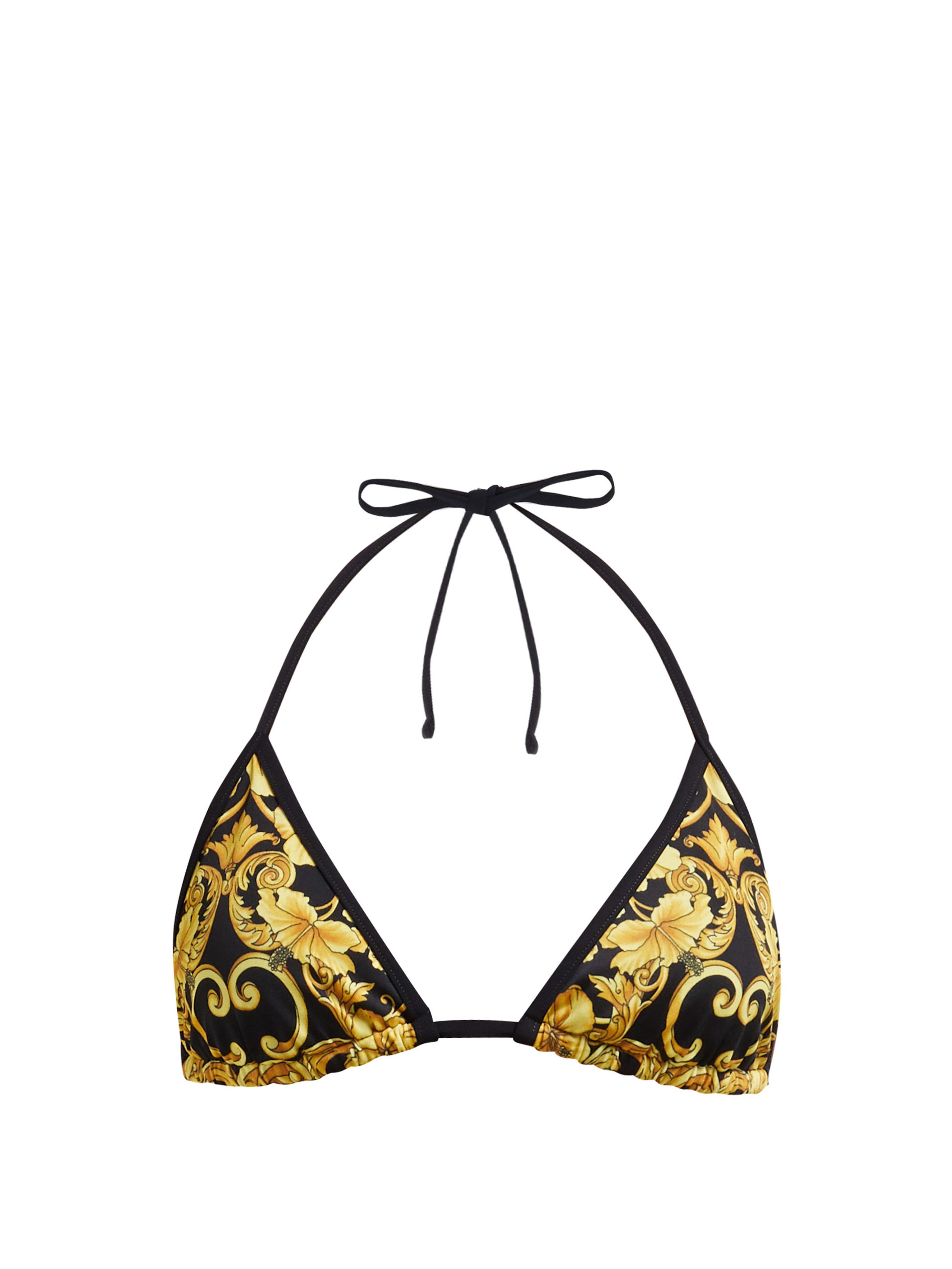 Versace Baroque Print Triangle Bikini Top Lyst