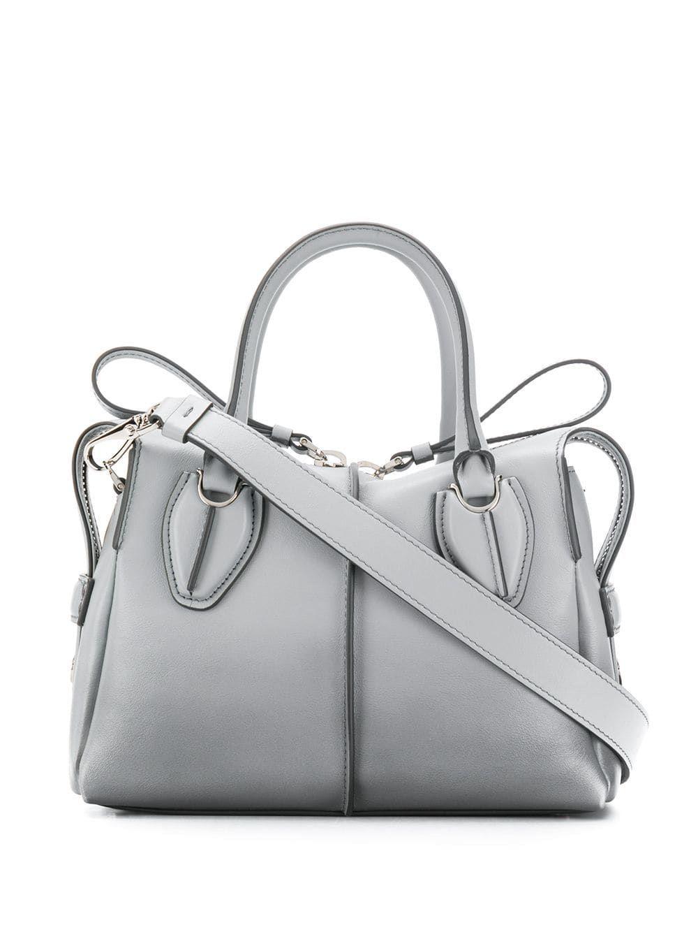 Tod's Grey Leather Handbag in Gray - Lyst