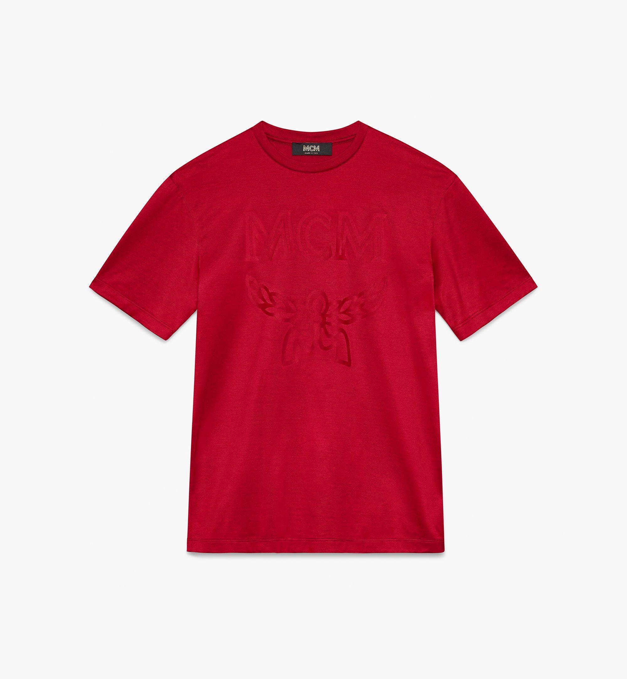 MCM Logo T-shirt in Red - Lyst