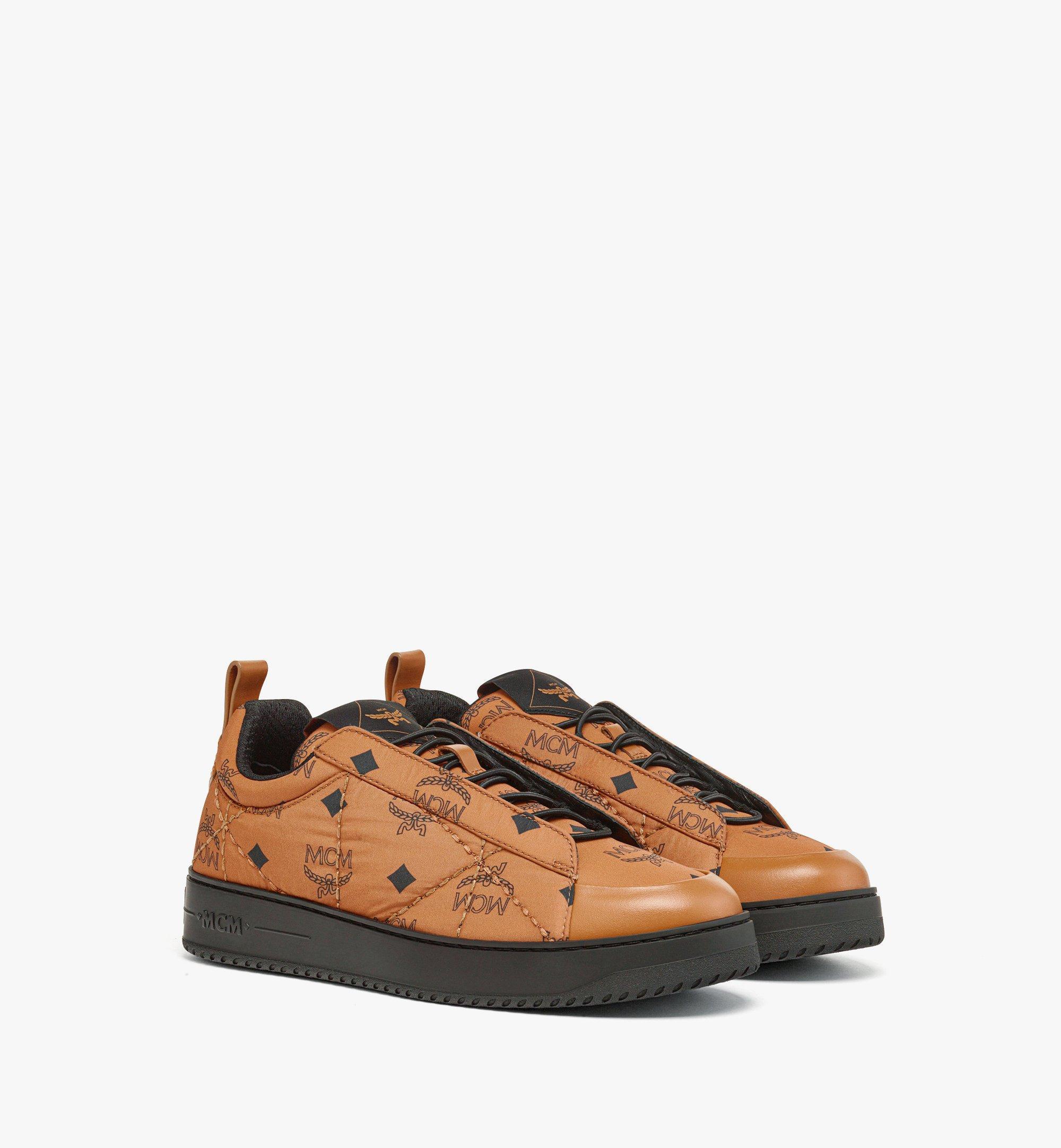 MCM Neo Terrain Lo Sneakers In Quilted Monogram Nylon in Brown for Men ...
