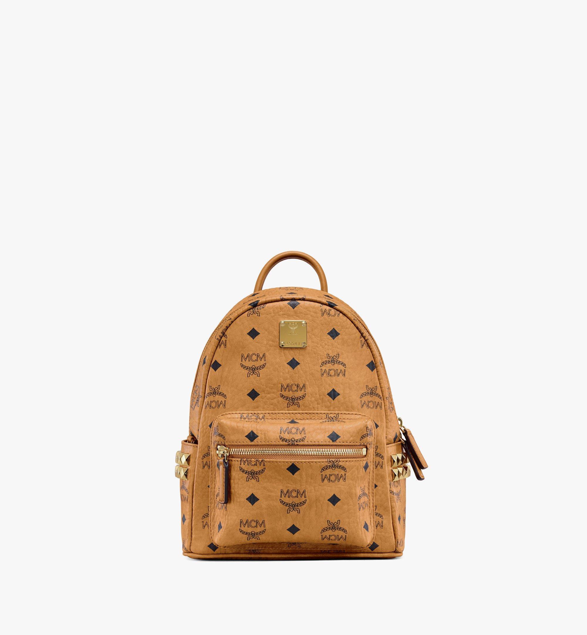 MCM Stark Side Studs Backpack In Visetos in Metallic for Men | Lyst