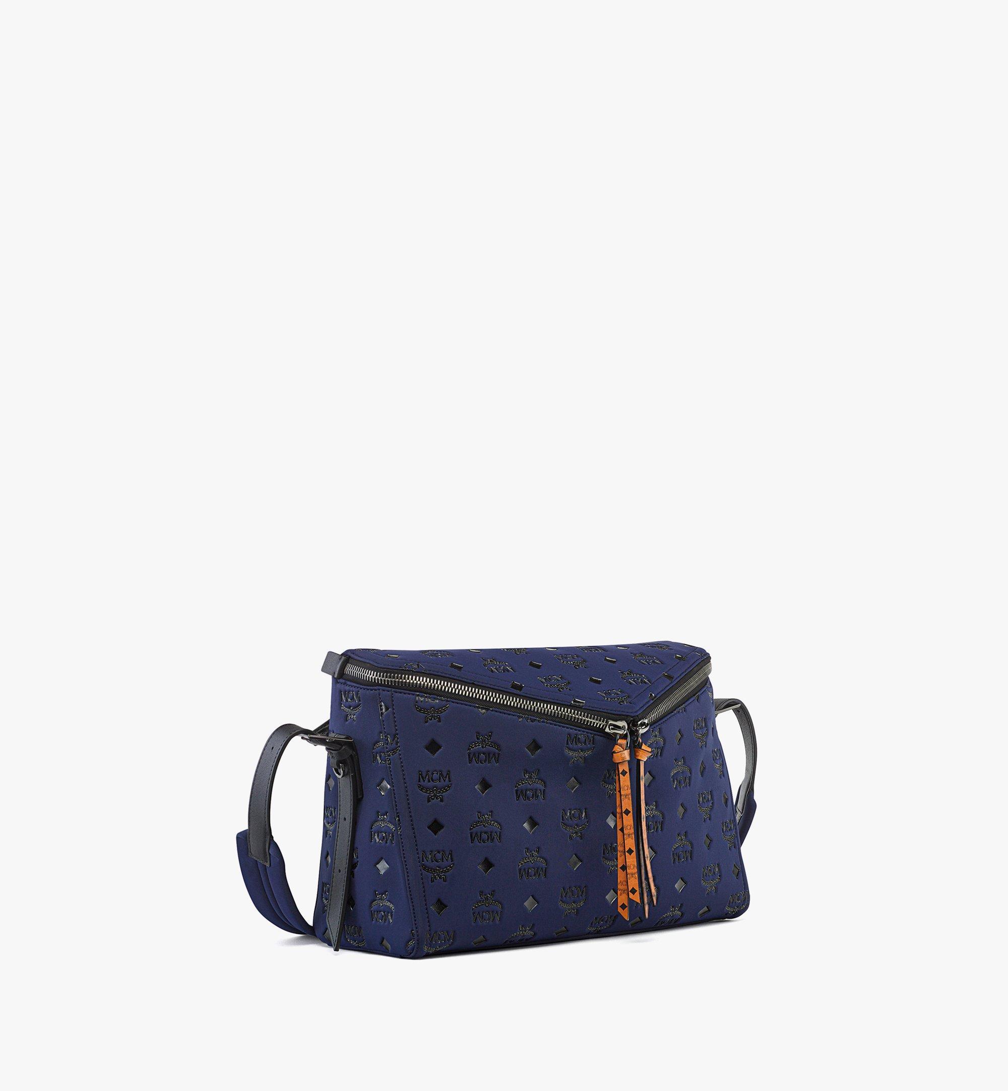 MCM Diamant 3d Shoulder Bag In Monogram Neoprene in Blue | Lyst