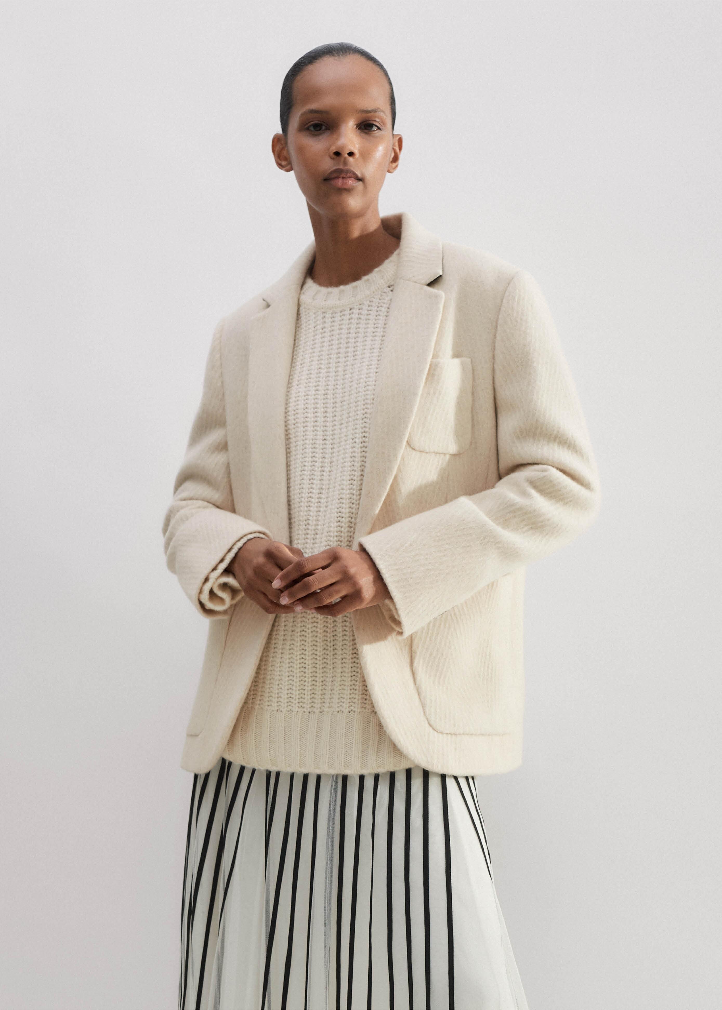 ME+EM Wool Herringbone Jacket in Natural | Lyst UK