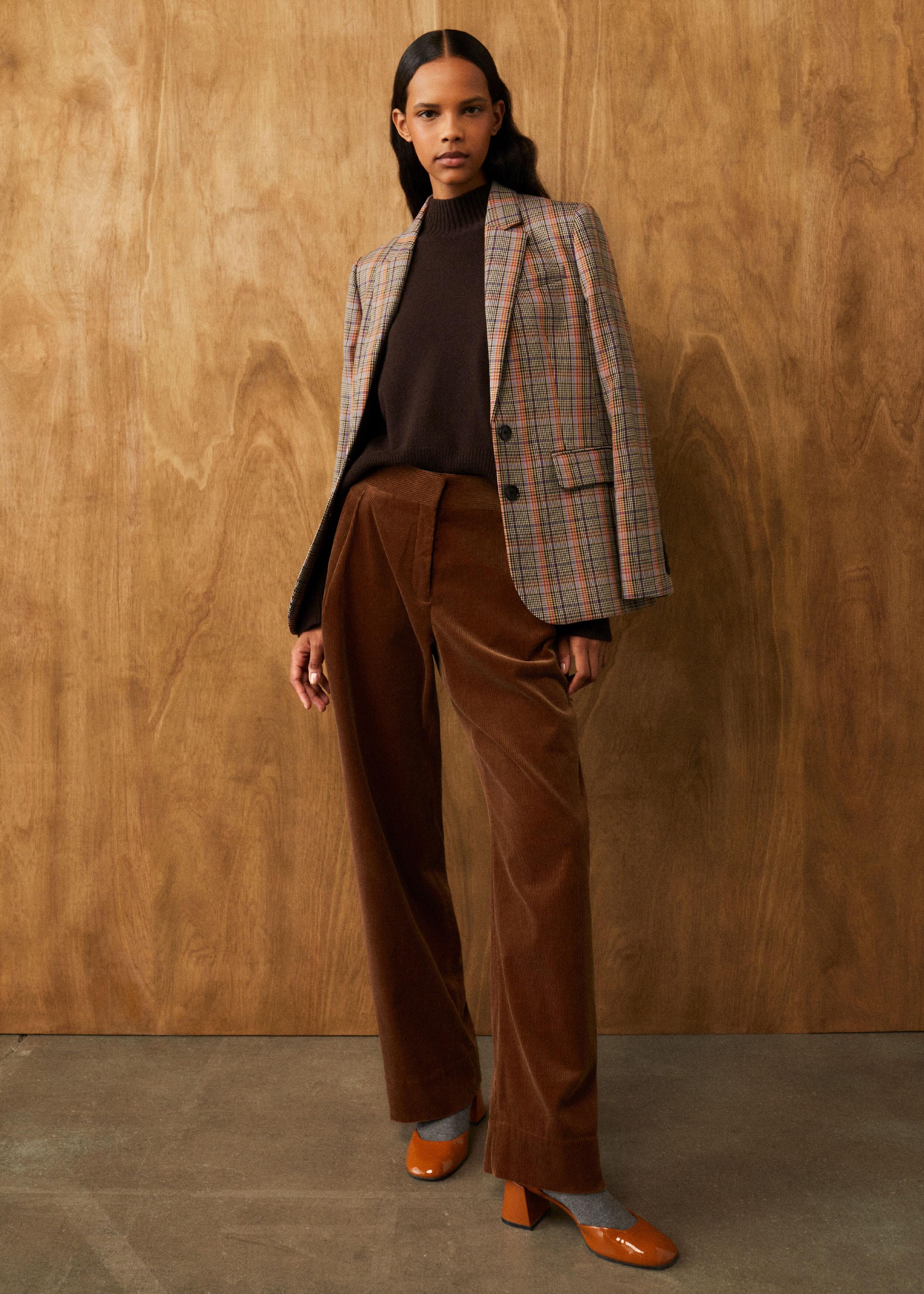 ME+EM Multi Check Tomboy Blazer in Brown | Lyst