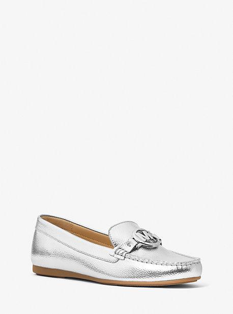 Michael Kors Fulton Metallic Moccasin in White | Lyst