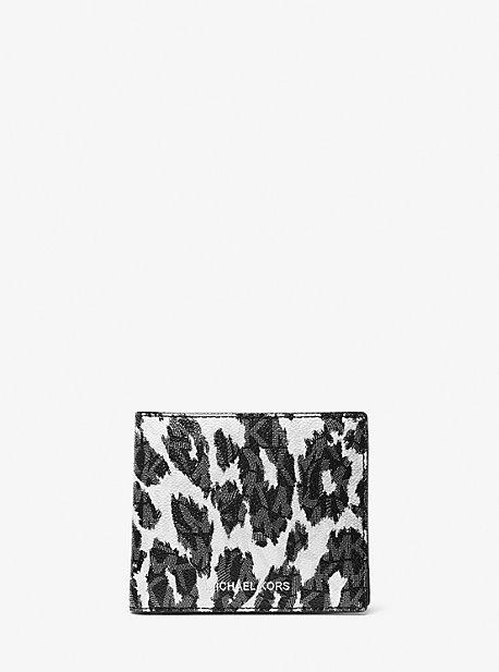 Michael Kors Mk Hudson Leopard Logo Billfold Wallet in White for Men Lyst Canada