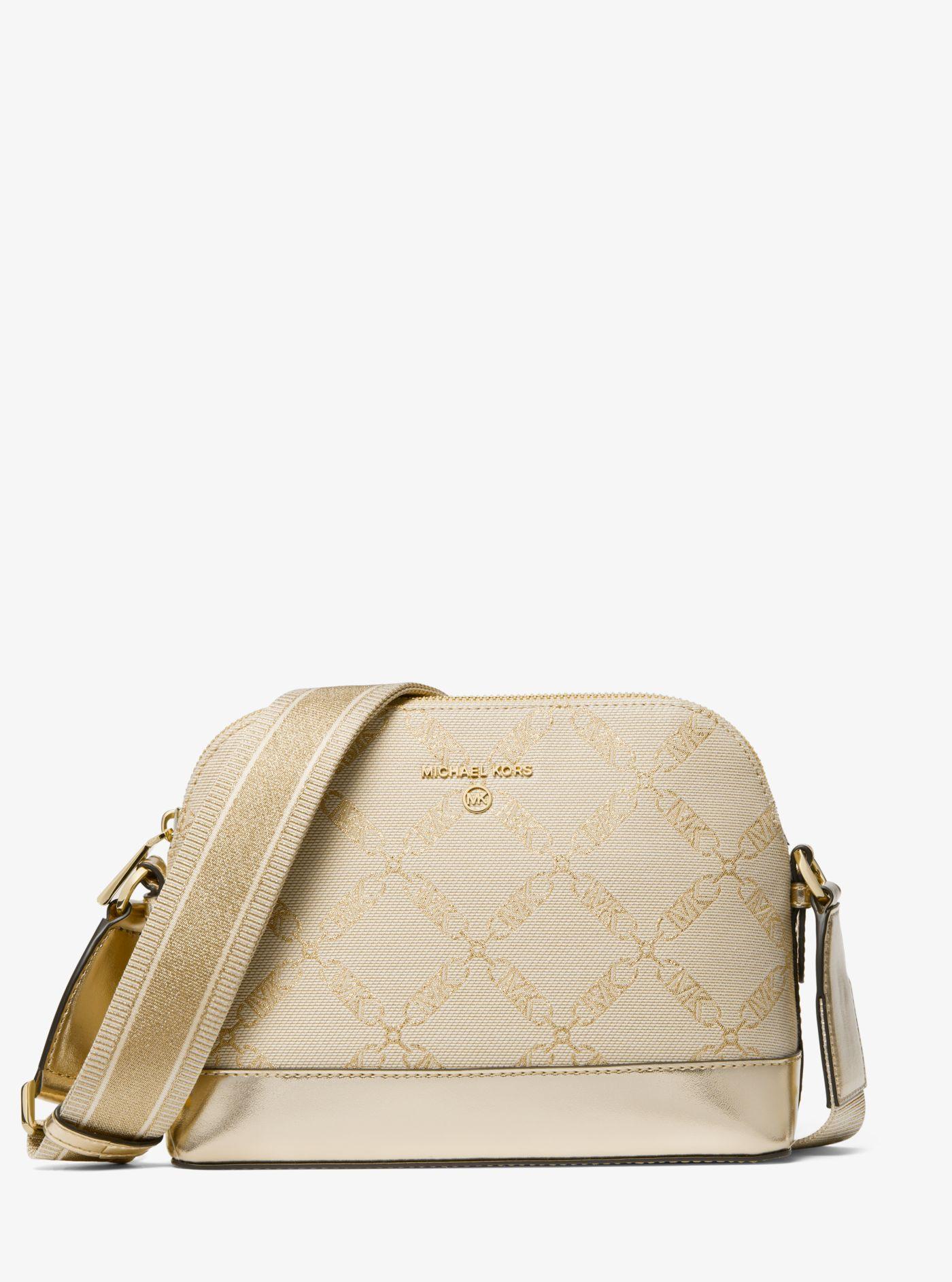 Michael Kors Jet Set Large Metallic Empire Logo Jacquard Dome Crossbody ... Michael Kors Jet Set Large Metallic Empire Logo Jacquard Dome Crossbody ...