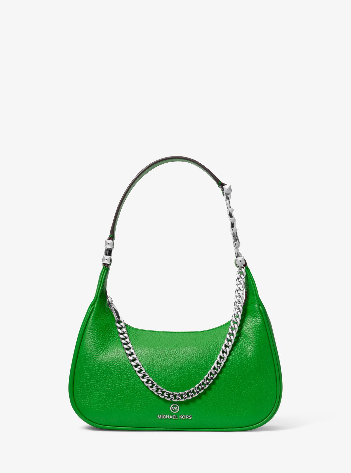 Michael Kors Piper Small Pebbled Leather Shoulder Bag in Green | Lyst Michael Kors Piper Small Pebbled Leather Shoulder Bag in Green | Lyst