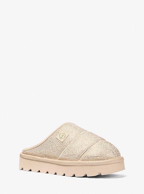 Michael Kors Winnie Crystal Embellished Slipper in Natural | Lyst