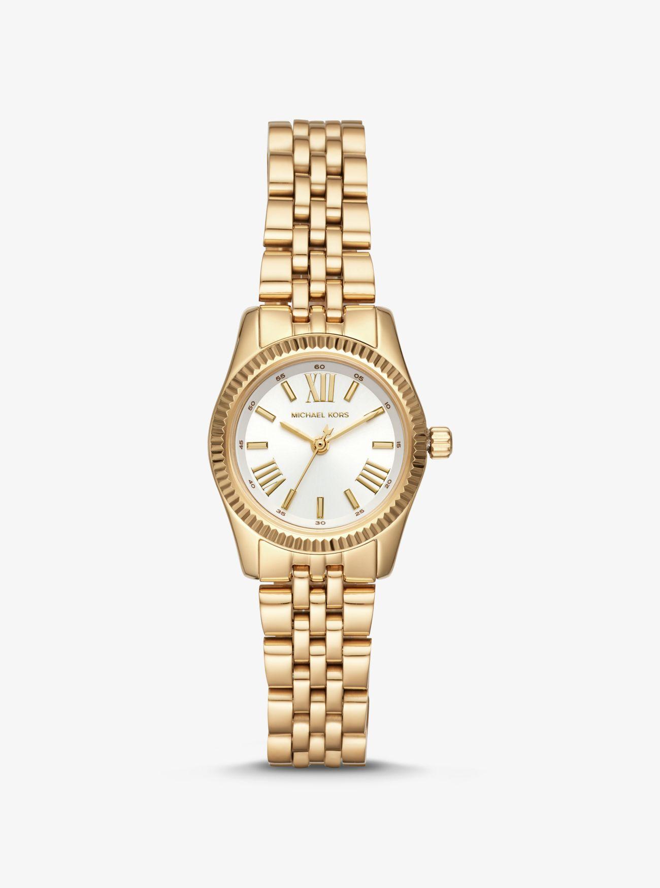 Michael Kors Petite Lexington Gold-tone Watch in Metallic - Lyst