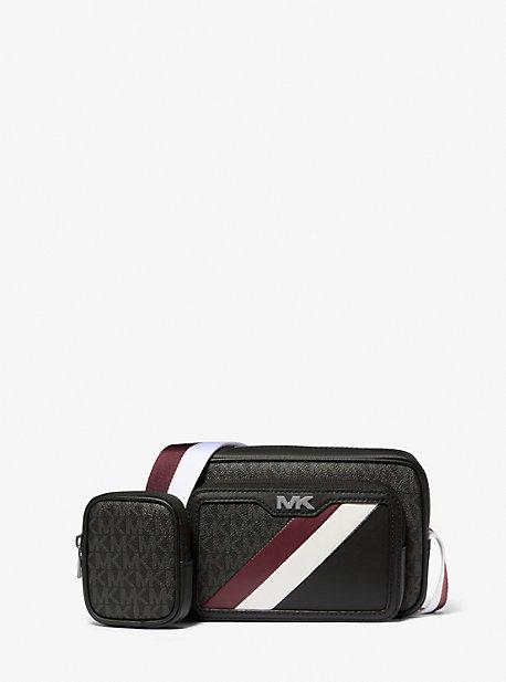 Michael Kors Rivington Striped Logo Camera Bag in Black for Men | Lyst