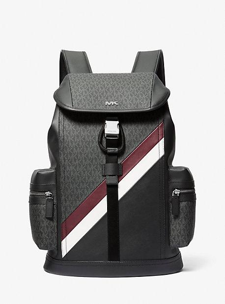 Michael Kors Rivington Logo Stripe Backpack in Black for Men | Lyst