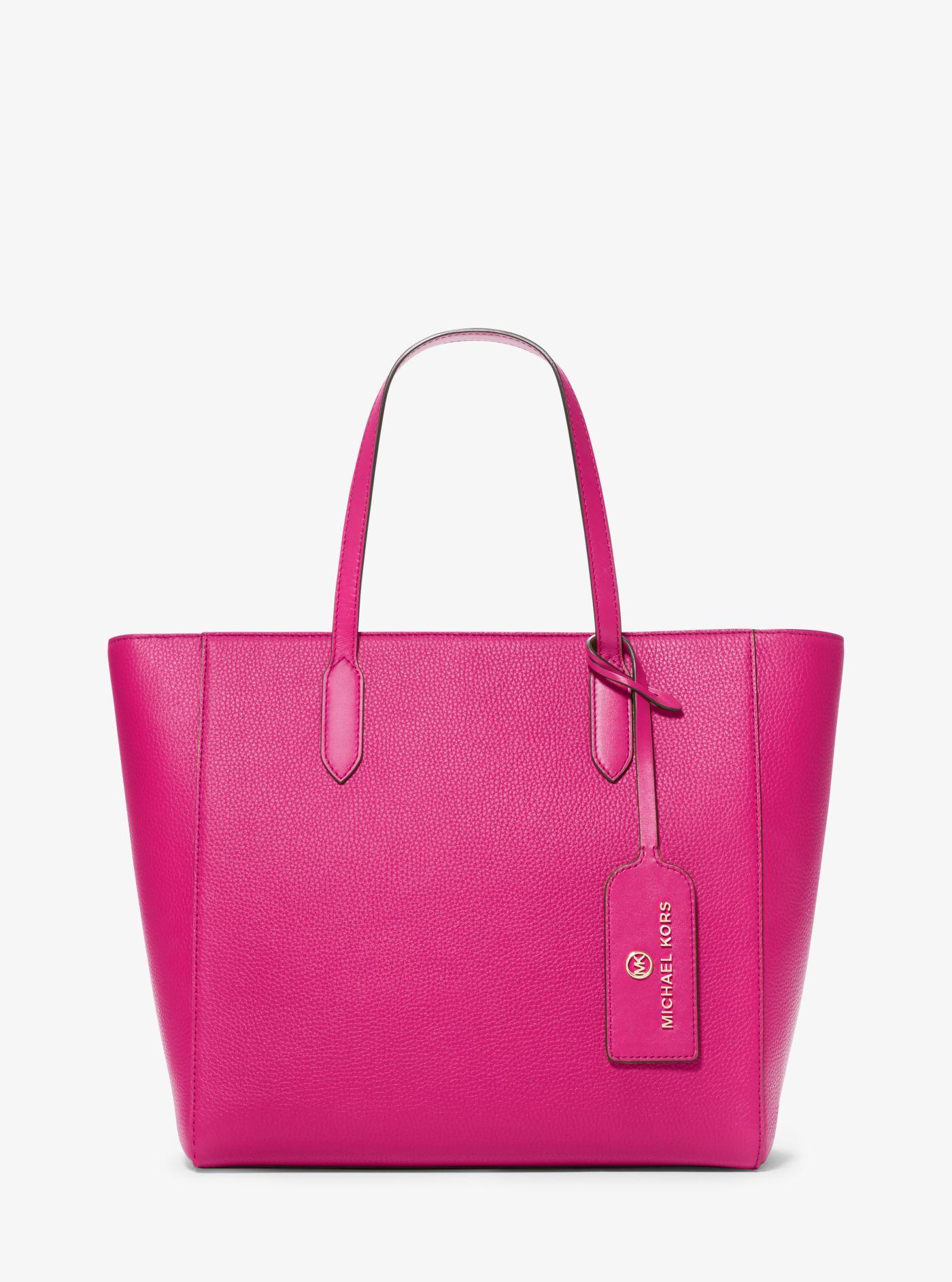 Michael Kors Sinclair Large Pebbled Leather Tote Bag in Pink | Lyst
