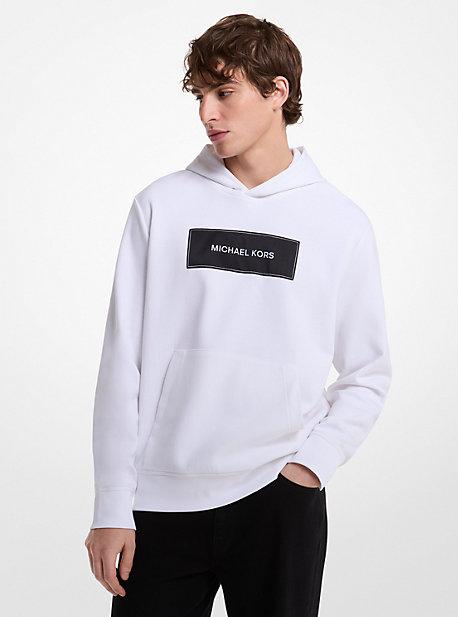 Michael Kors Logo Cotton Blend Hoodie in White for Men Lyst
