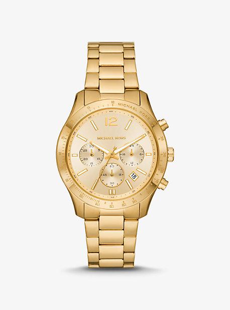 Michael Kors Oversized Berkley Gold-tone Watch in Metallic | Lyst