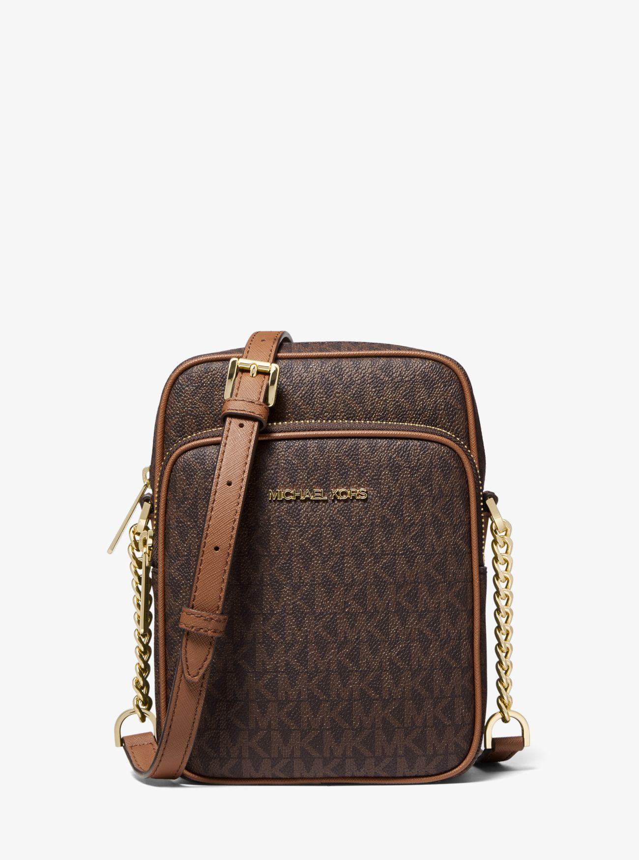 Sac à bandoulière Jet Set Travel de taille moyenne à logo Michael Kors en coloris Marron | Lyst