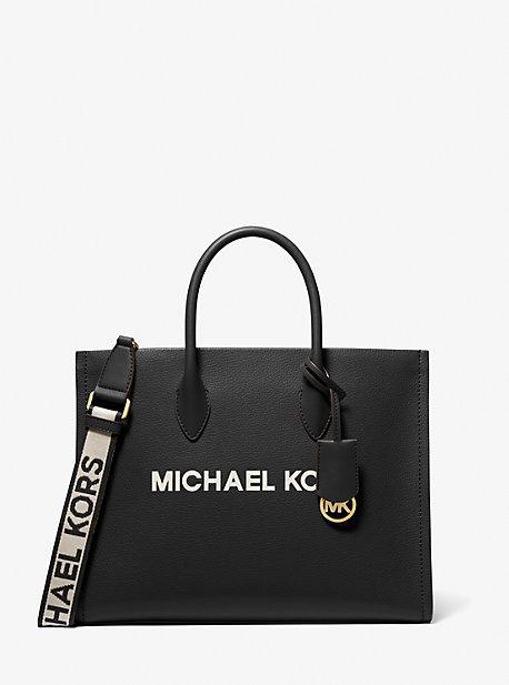 Michael Kors Mirella Medium Pebbled Leather Tote Bag in Black | Lyst Michael Kors Mirella Medium Pebbled Leather Tote Bag in Black | Lyst
