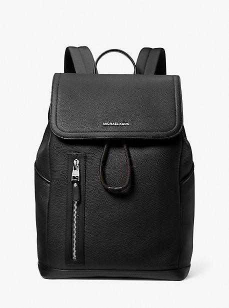 Michael Kors Mk Hudson Pebbled Leather Utility Backpack in Black for ...