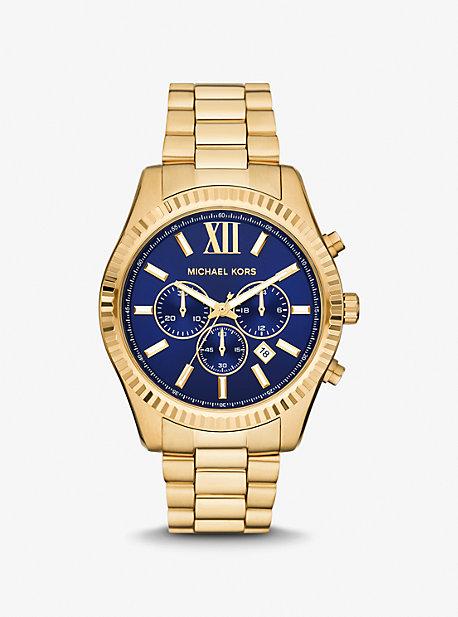 Michael Kors Mk Oversized Lexington-Tone Watch in Metallic for Men | Lyst