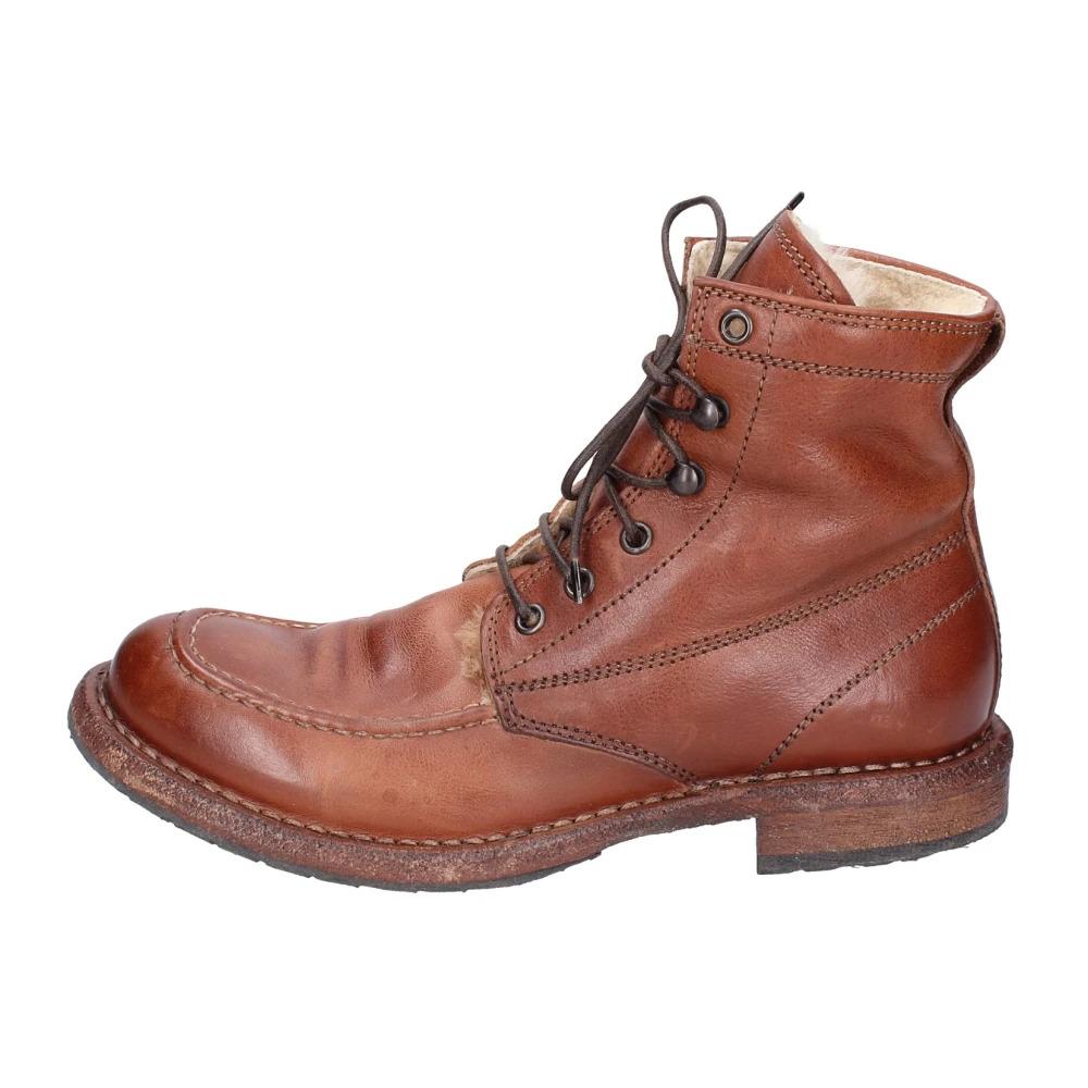 Moma Lace-Up Boots in Brown | Lyst