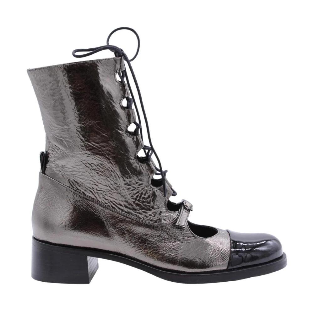 Zinda Lace-Up Boots in Black | Lyst