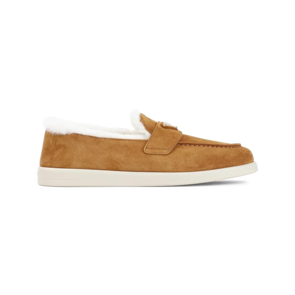 Prada Loafers in Natural | Lyst