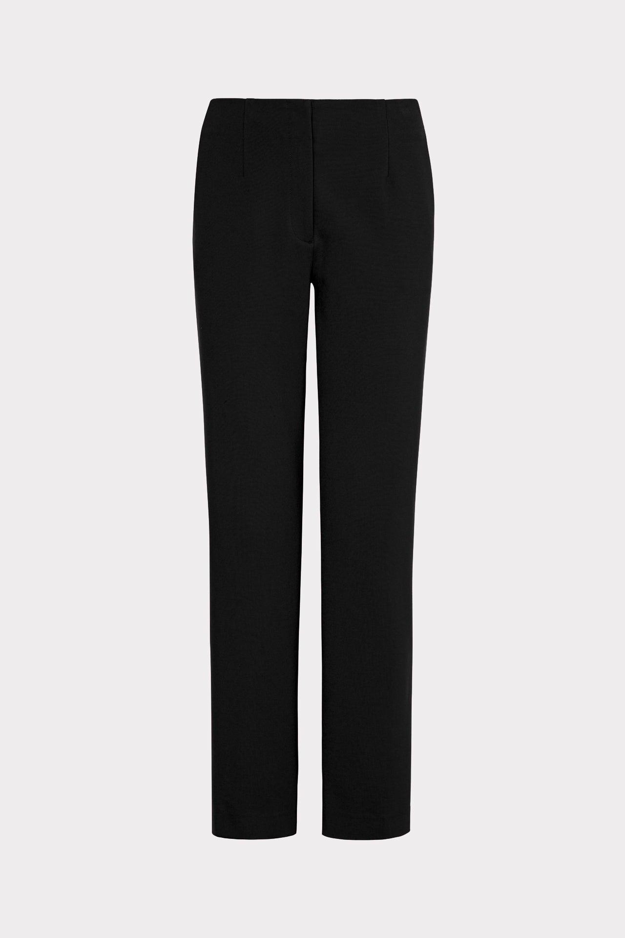 MILLY Nicole Ponte Pants in Black | Lyst