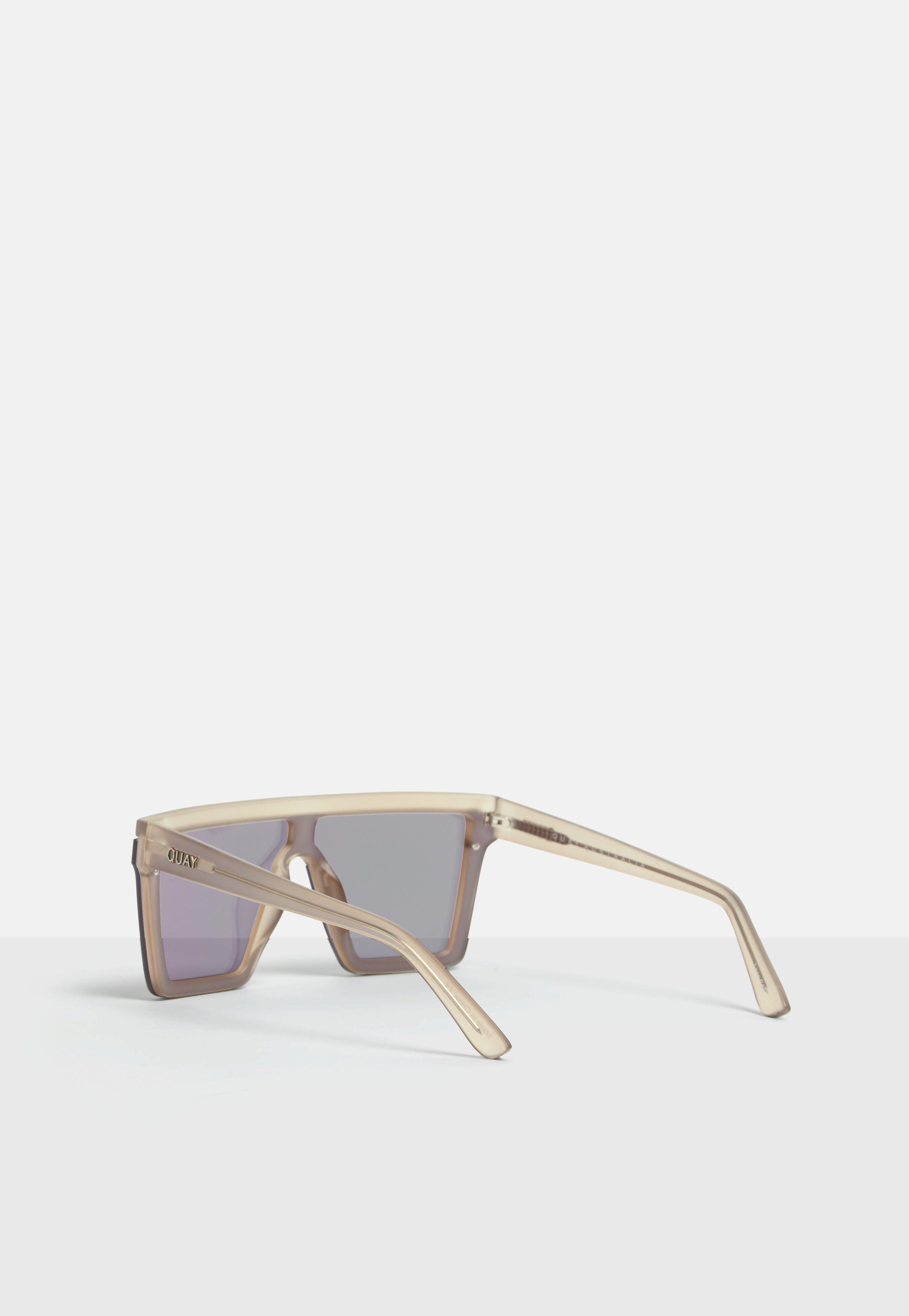 Quay Hindsight Gold Sunglasses In Metallic Lyst