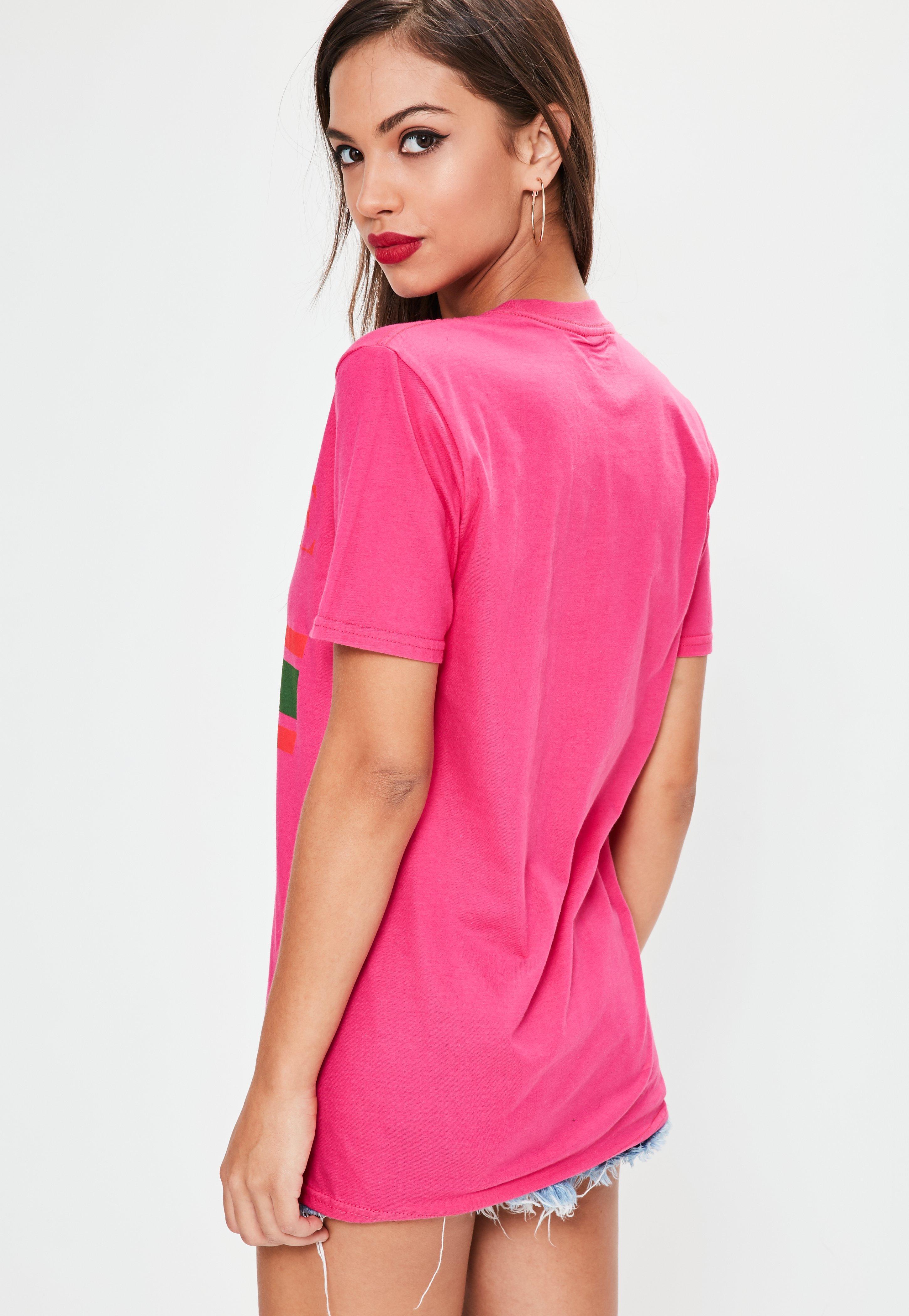 Pink graphic tee - lanmokasin