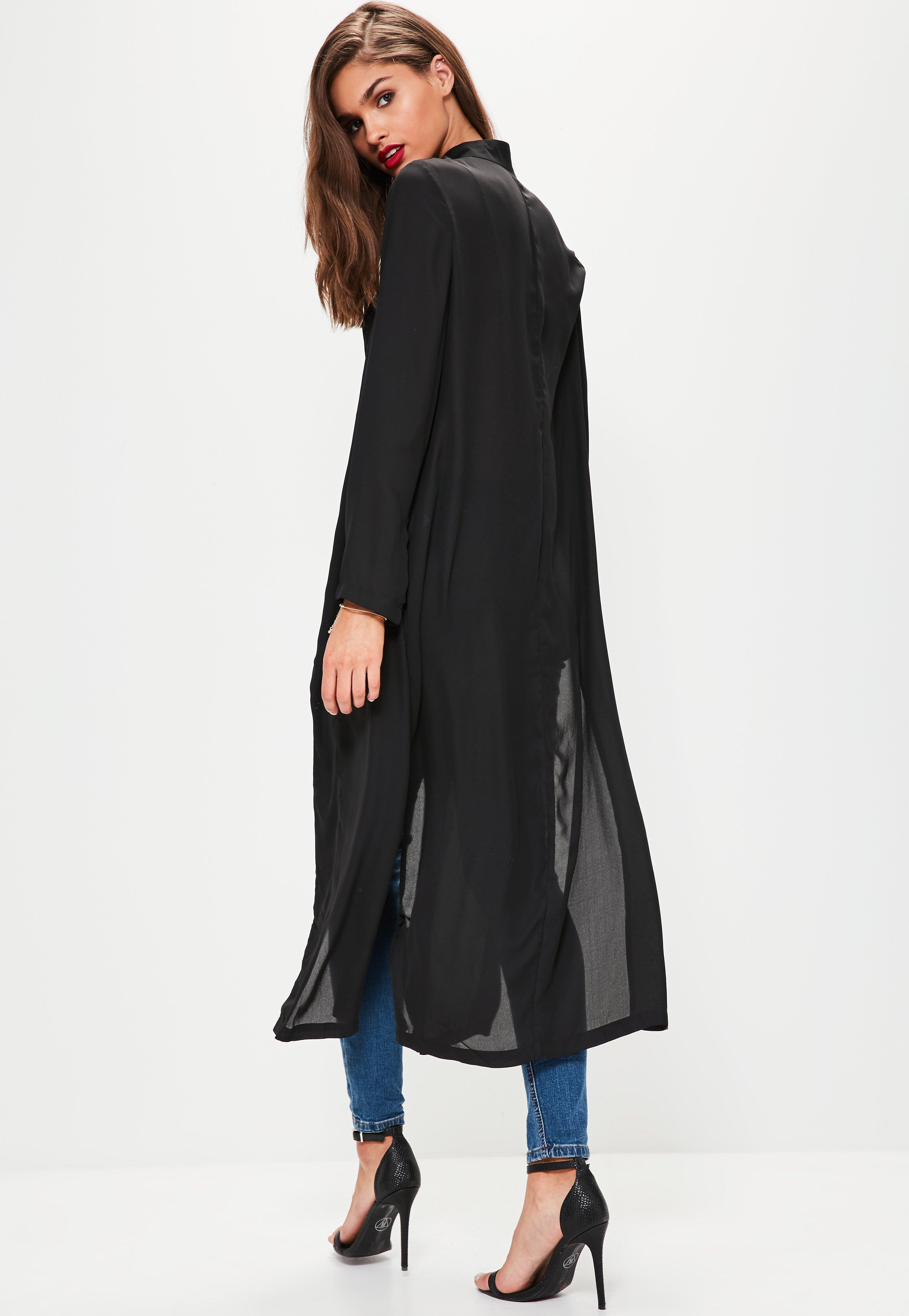 Chiffon Knit Sheer Duster Cover Up Off White Modes Eventwear NZ ...