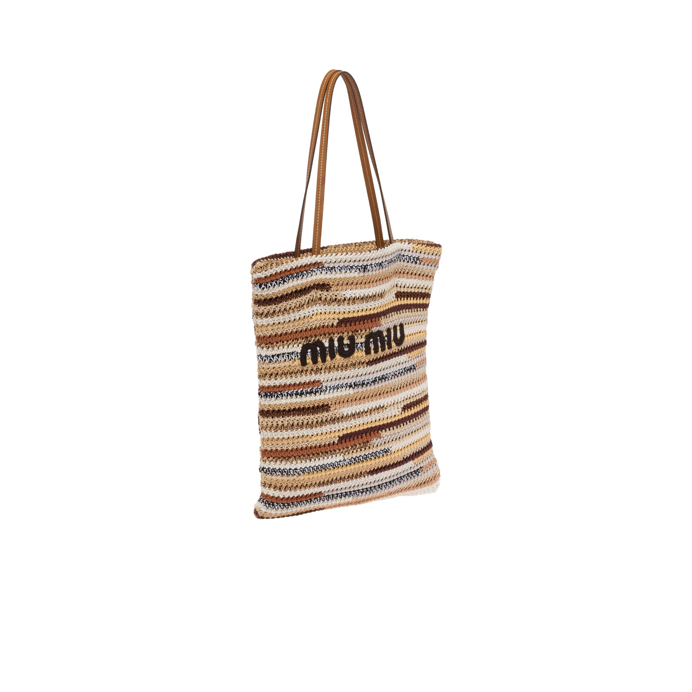 Miu Miu Crochet Tote Bag in White | Lyst Miu Miu Crochet Tote Bag in White | Lyst