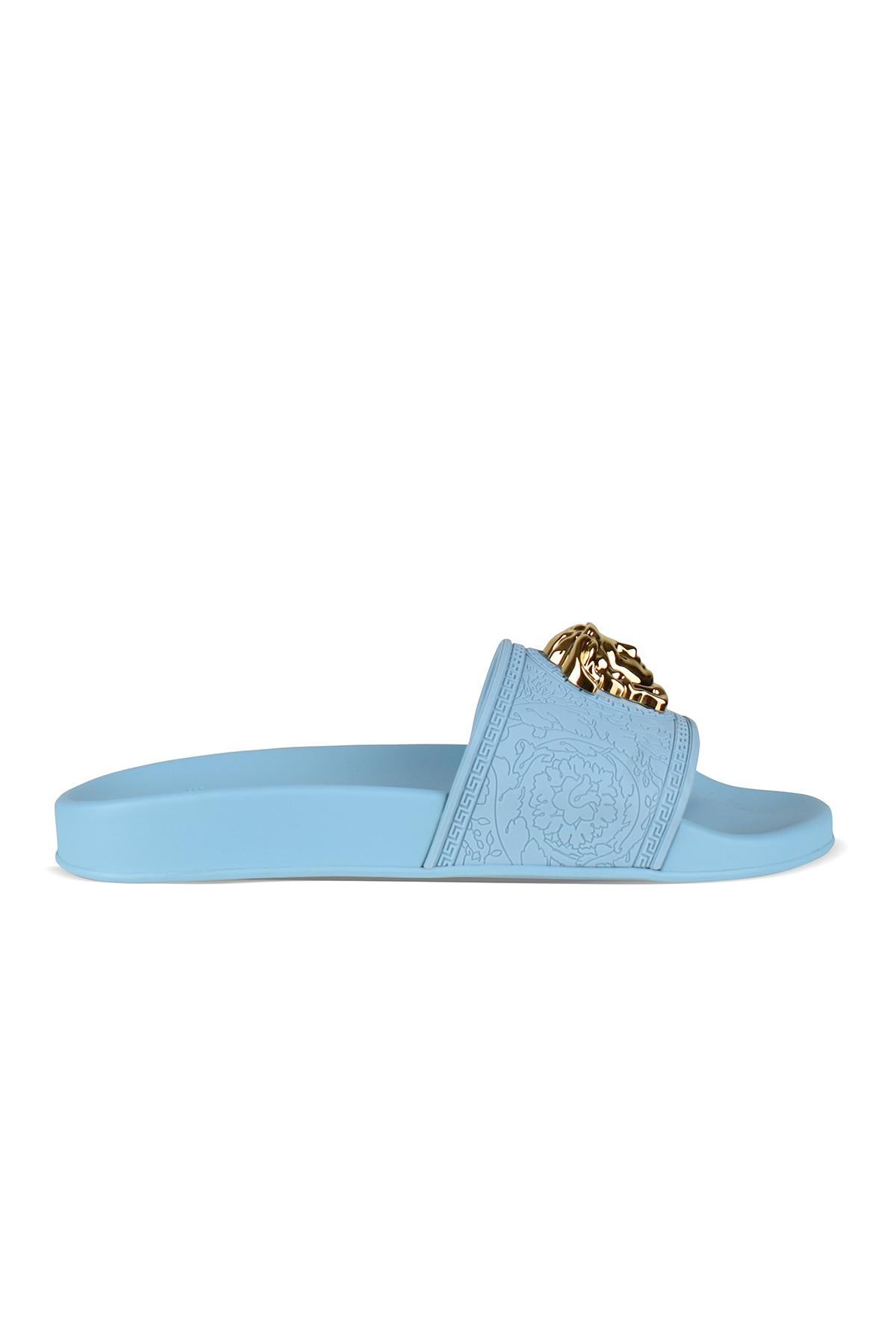 Versace Medusa Slides in Blue | Lyst