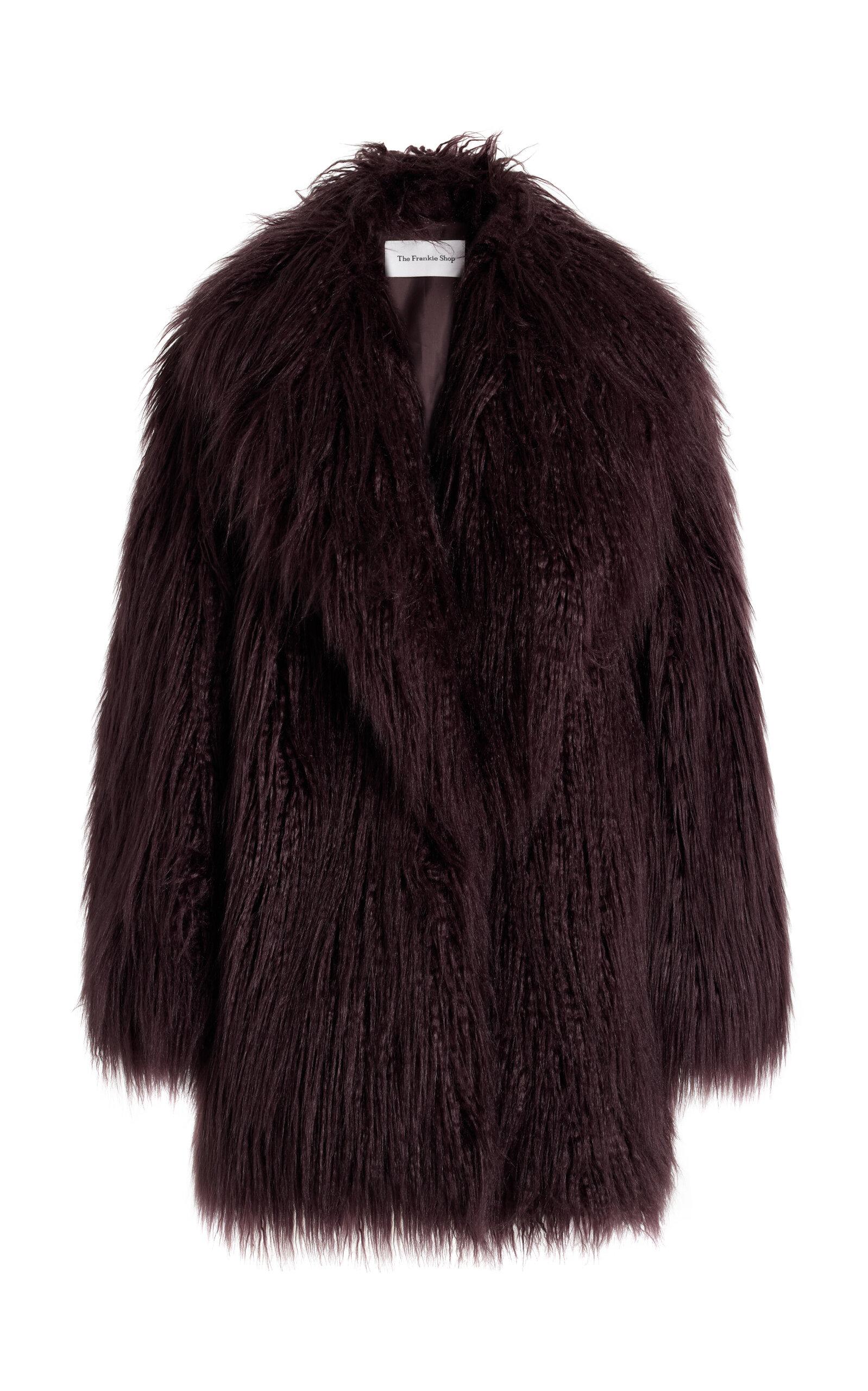 Frankie Shop Miley Faux Fur Coat in Purple | Lyst